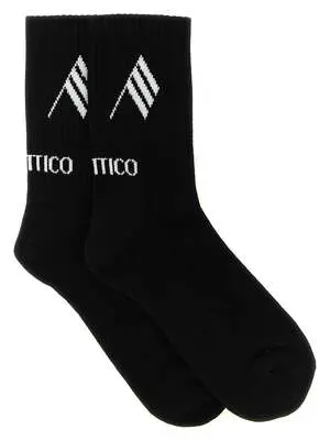 Attico Logo Intarsia Crew Socks - Multicolor