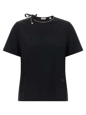 Burberry Frankie Bow" Cotton T-shirt - Black