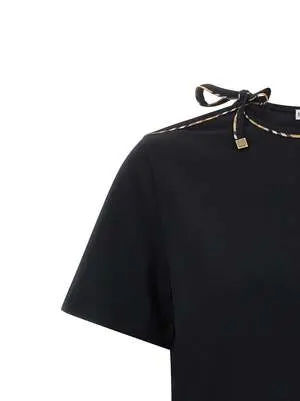 Burberry Frankie Bow" Cotton T-shirt - Black