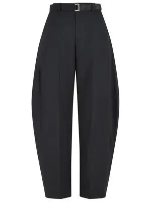 Sacai Wool Blend Wide Leg Pants - Black