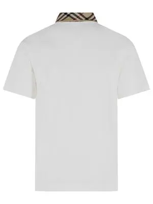 Burberry Evan' Cotton Polo Shirt - White