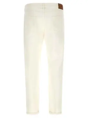 Brunello Cucinelli Logo Embroidery Jeans