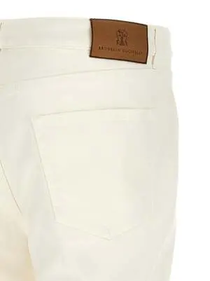 Brunello Cucinelli Logo Embroidery Jeans