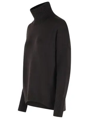 LISA YANG Heidi Dark Cashmere Turtleneck Sweater - Brown
