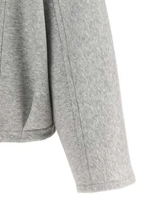 Brunello Cucinelli Shiny Zipper Pull' Cropped Hoodie