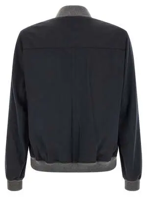 Brunello Cucinelli Light Flannel Bomber Jacket