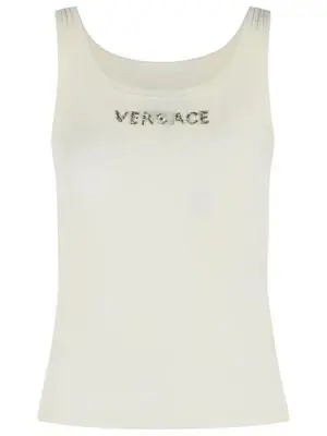 Versace Virgin Wool Tank Top - Cream