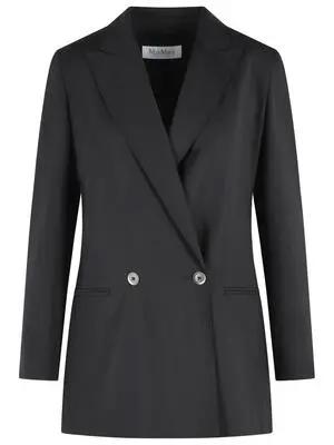Max Mara Virgin Wool Blazer - Black