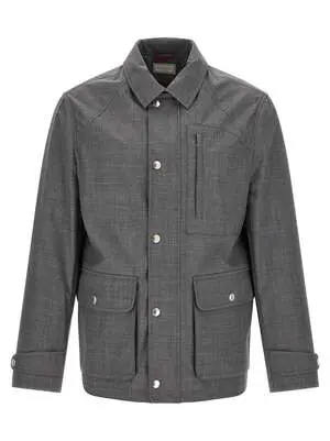 Brunello Cucinelli Field' Jacket - Gray
