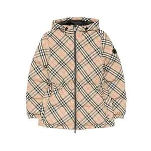 Burberry Padded Quilted Down Jacket With Drawstring Hood - Cream