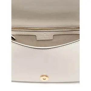 Gucci Calf Leather Round Interlocking G Top Handle Bag - Cream