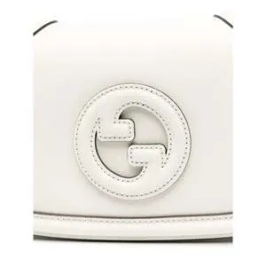 Gucci Calf Leather Round Interlocking G Top Handle Bag - Cream