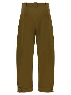 Max Mara Mxmadorni Cropped Wide Leg Pants - Green