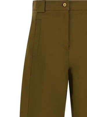 Max Mara Mxmadorni Cropped Wide Leg Pants - Green