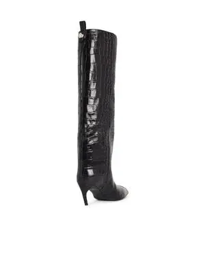 Attico Lea 65' Dark Leather Boots