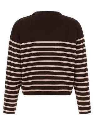 Moncler Striped Sweater With Embroidery
