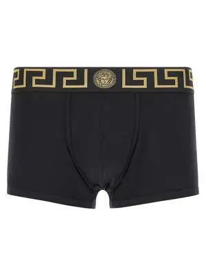 Versace 2-pack Boxer Trunk 'greca' Pattern - Black