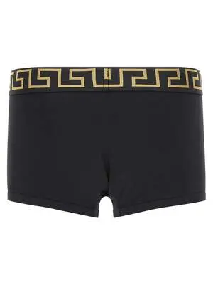 Versace 2-pack Boxer Trunk 'greca' Pattern - Black