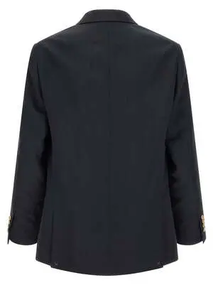 Brunello Cucinelli Silk Twill And Linen Délavé Blazer - Blue