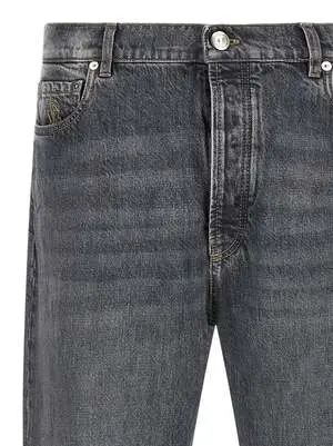 Brunello Cucinelli Greyscale Straight Leg Jeans - Gray