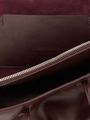 Attico La Passeggiata Medium" Smooth Calf Leather Shoulder Bag - Purple