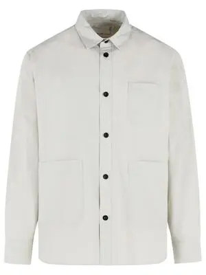 Sacai Typewriter' Light Beige Cotton Shirt - Cream