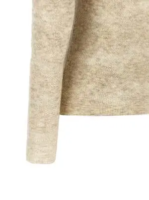 Brunello Cucinelli Flower Lace" Silk And Alpaca Blend Sweater - Cream