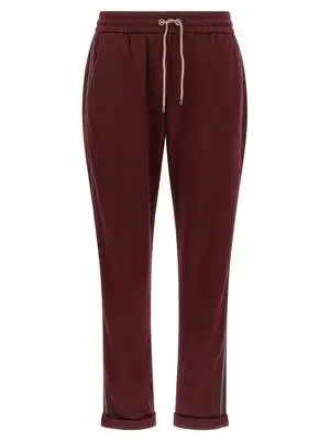 Brunello Cucinelli Track Joggers In Cotton And Silk Blend - Multicolor