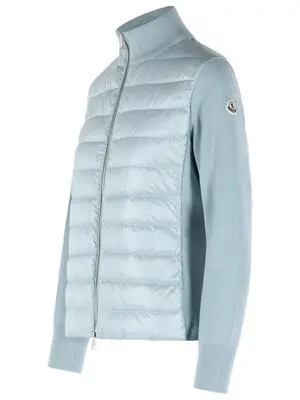Moncler Padded Virgin Wool Cardigan With Light Zip