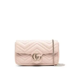 Gucci Quilted Leather Satchel Bag - Pink
