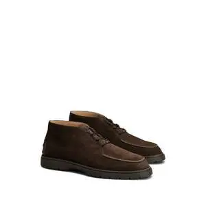 TOD'S Suede Lace-up Ankle Boots - Brown