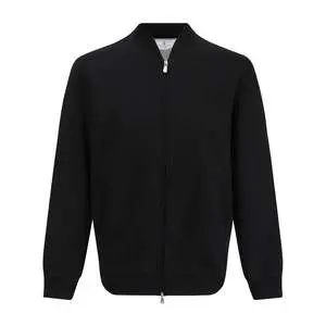 Brunello Cucinelli Cotton Zip-up Sweatshirt With Ribbed Details - Black