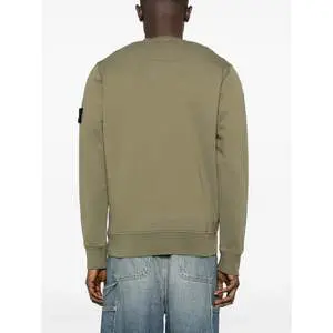 Stone Island Crew Neck Sweatshirt With Logo Patch