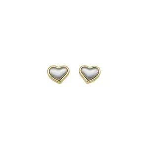 UCHI & SOTO Gold Plated And Silver Plated Mixed Metal Heart Stud Earrings - Gold/silver