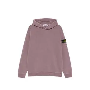 Stone Island Hooded Sweatshirt With Detachable Compass Badge - Purple