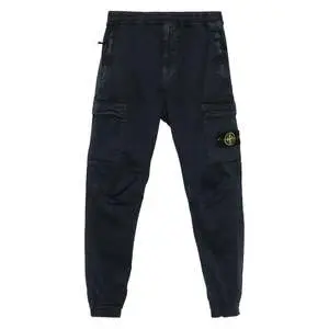 Stone Island Tapered Cargo Trousers - Blue