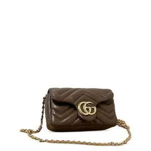 Gucci Matelassé Shoulder Bag - Brown