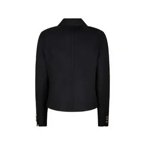 Max Mara Cropped Jacket With Gold-tone Hardware - Black