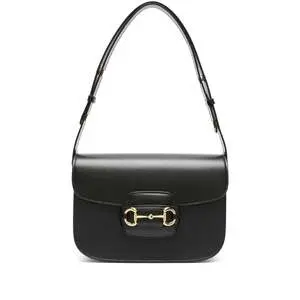 Gucci Horsebit Shoulder Bag - Black