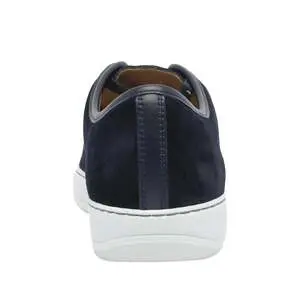LANVIN Suede And Leather Low-top Sneakers - Blue