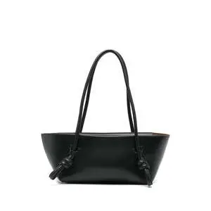 Hereu Leather Shoulder Bag - Black