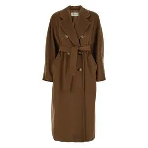 Max Mara Double Breasted Wool-cashmere Blend Coat - Brown