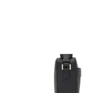 FERRAGAMO Messenger Bag With All-over Monogram - Black