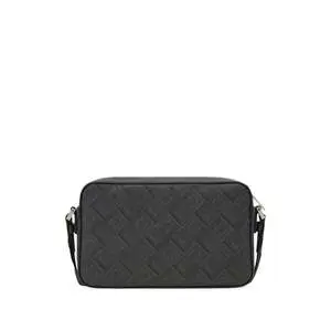 FERRAGAMO Messenger Bag With All-over Monogram - Black