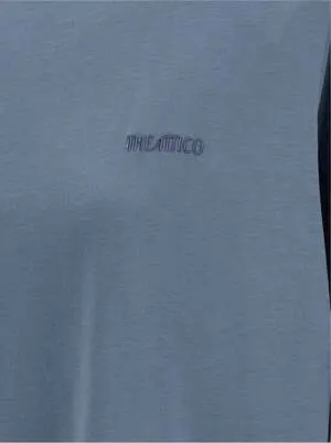 Attico Mock Neck T-shirt With Embroidered Logo