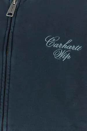 Carhartt Work In Progress Navy Cotton Longhand Bomber