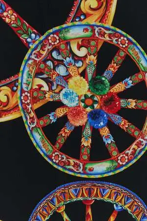 Dolce & Gabbana Printed Charmeuse Skirt