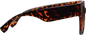 Zenni Oversized Square Sunglasses With Plastic Full Rim Frame - Tortoiseshell