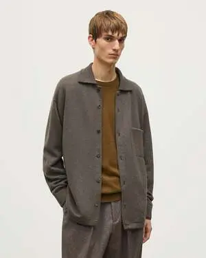 Johnstons Of Elgin Tweel Grey & Cahmere Hirt