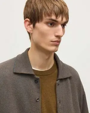 Johnstons Of Elgin Tweel Grey & Cahmere Hirt